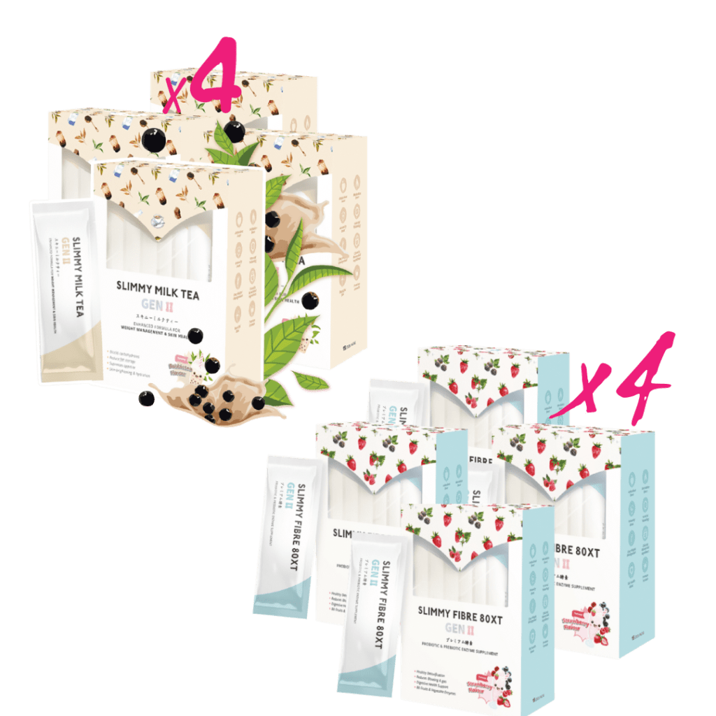 Slimmy Milk Tea GEN II & Slimmy Fibre 80XT(1 Month Bundle) - Halobe